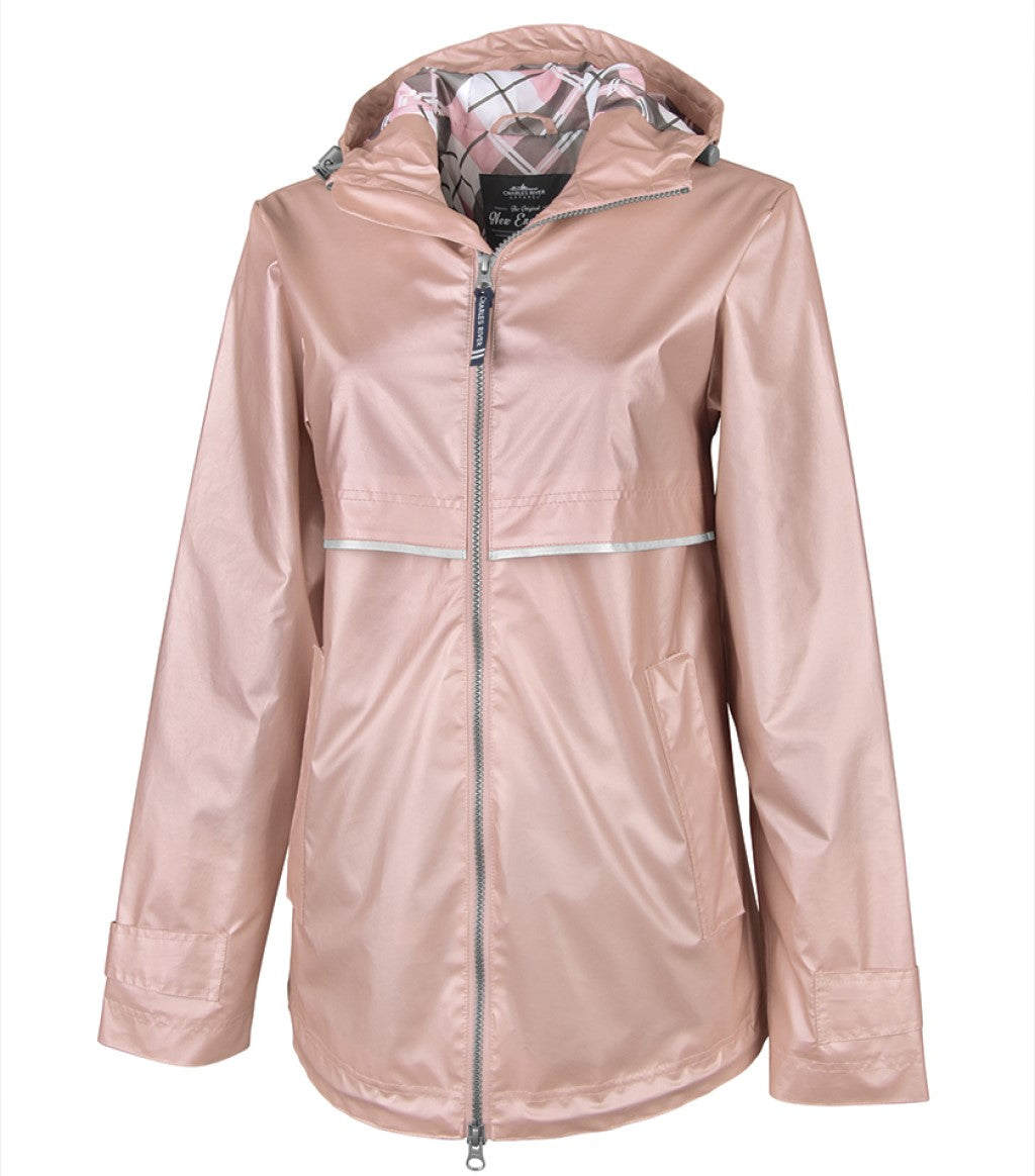 Women's New Englander Rain Jacket Metallic WITH Embroidered Monogram ...