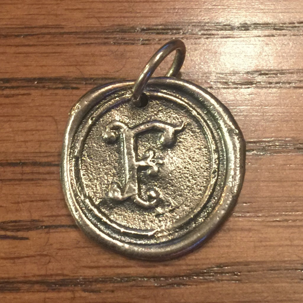 Waxing Poetic Round Insignia Initial Charm A-Z – Everett & Allie's
